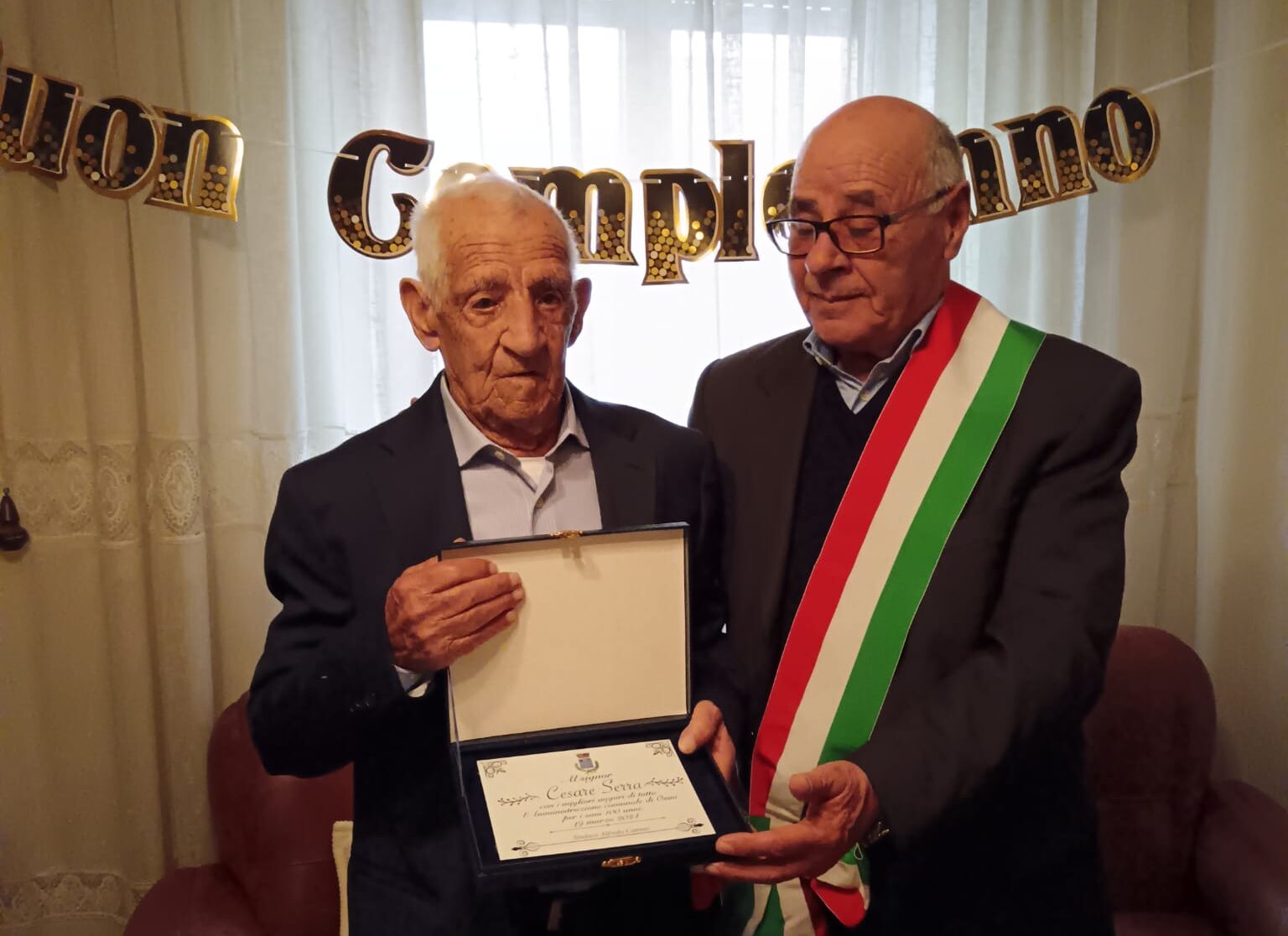 Osini festeggia i 100 anni di Tziu Cesare | Ogliastra - Vistanet